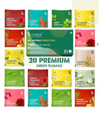 premium green tea sampler bags