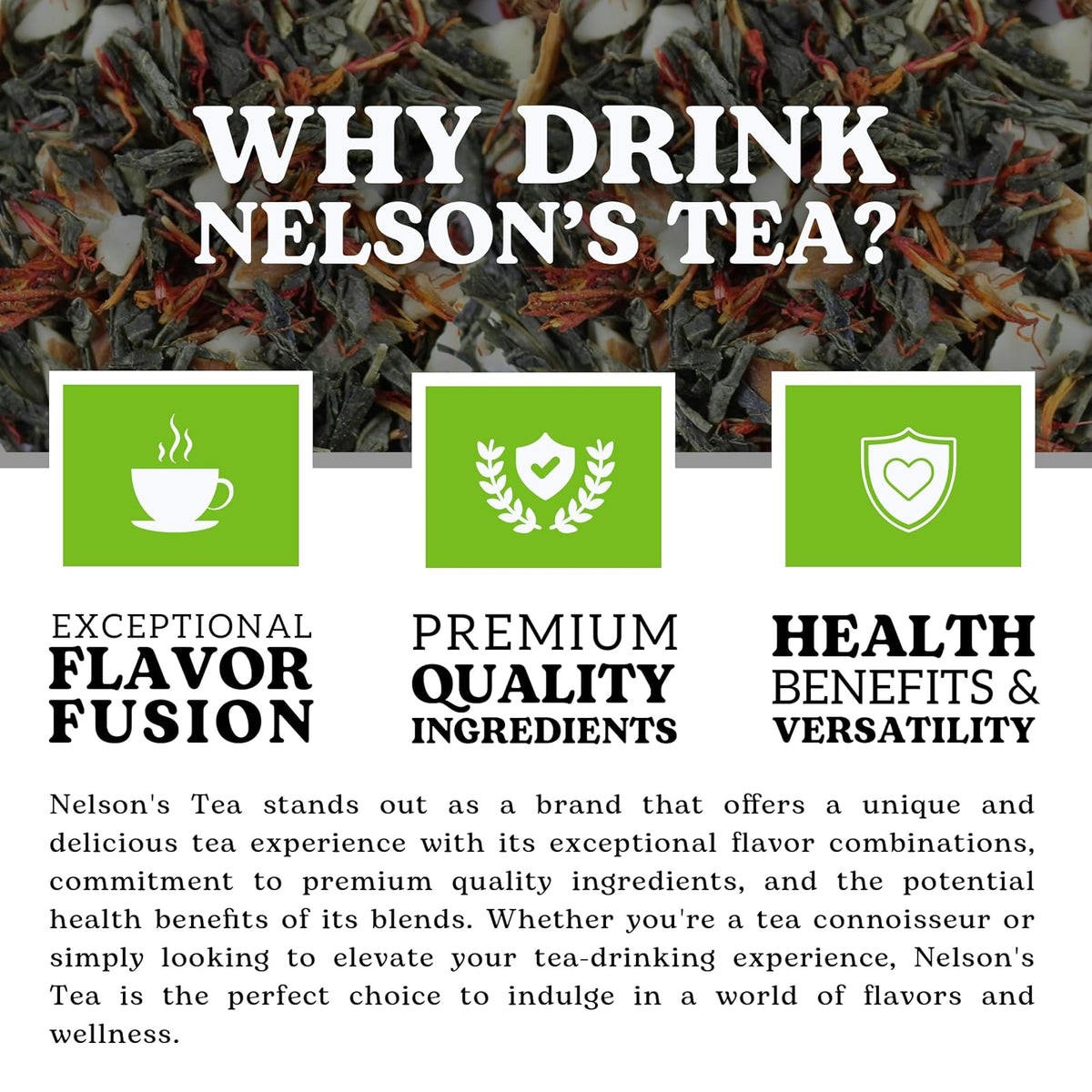 premium green tea with almonds