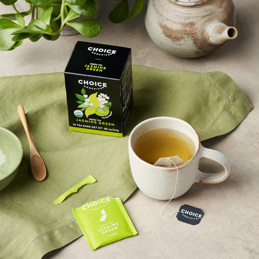 premium green tea with floral notes