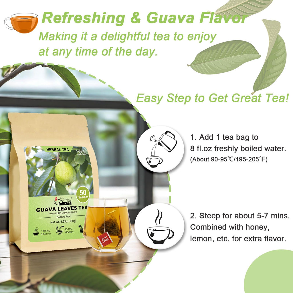 premium guava leaves tea bags 50 count
