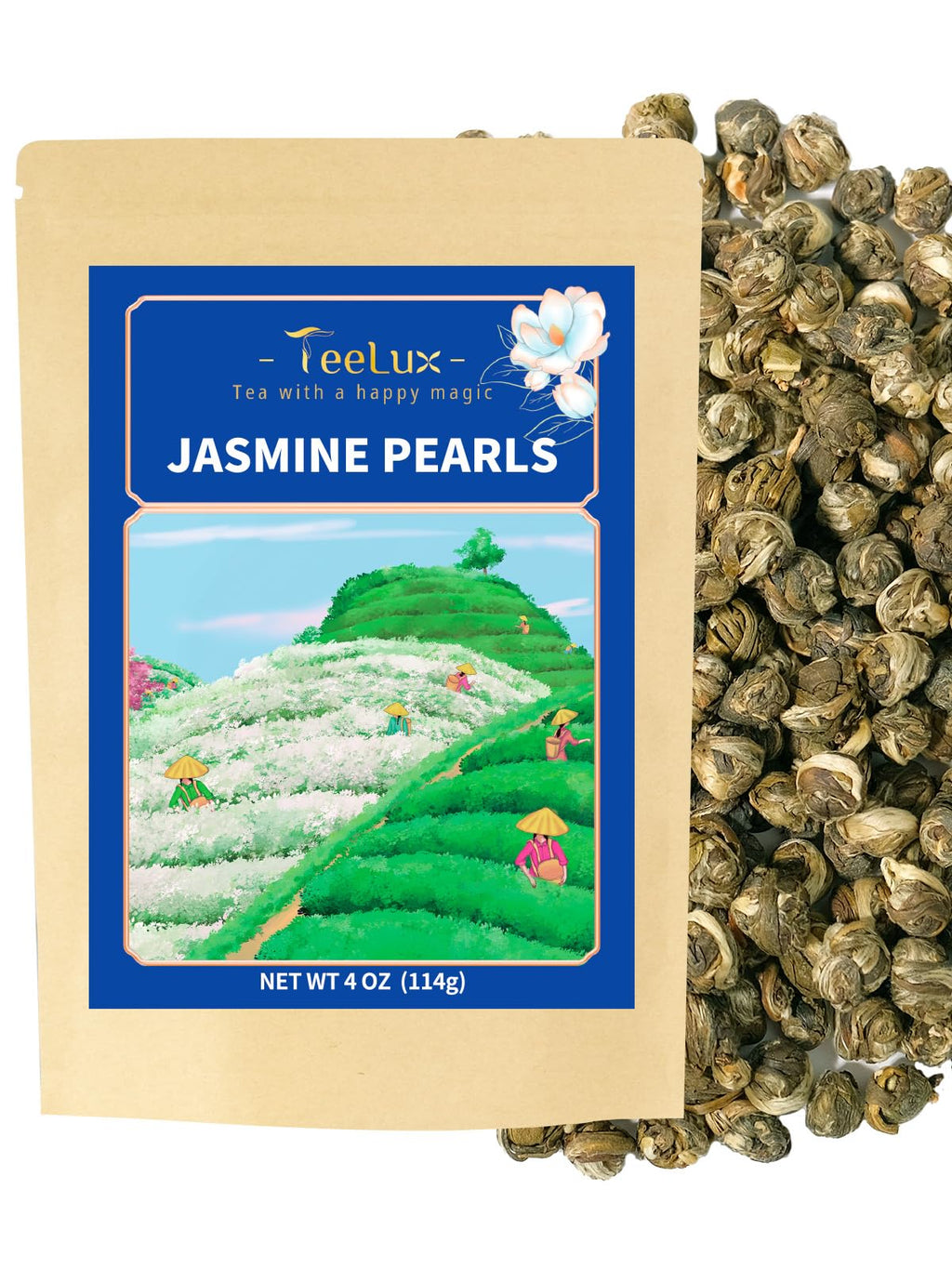 premium handrolled jasmine pearls green tea