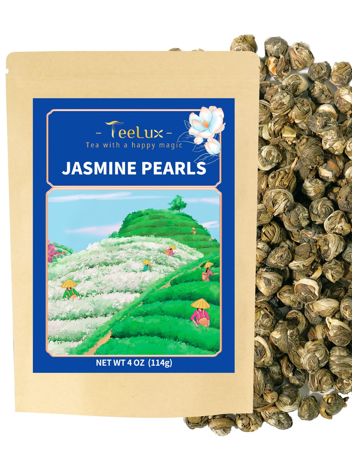 premium handrolled jasmine pearls green tea