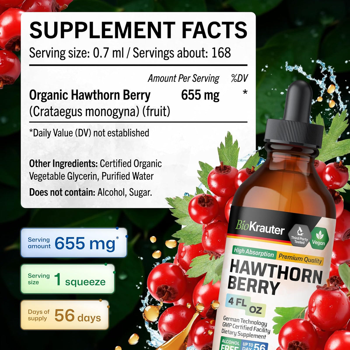 premium hawthorn tincture for heart