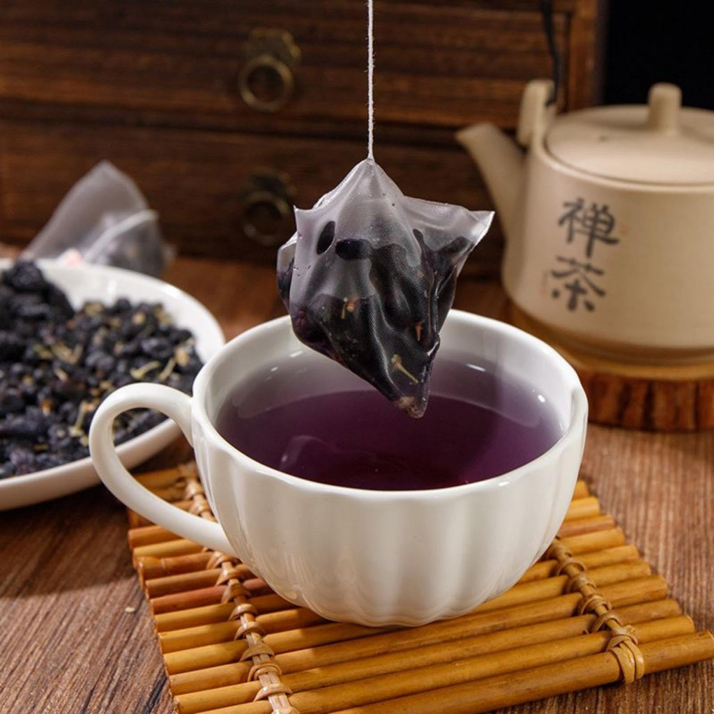 Premium herbal blueberry tea bags