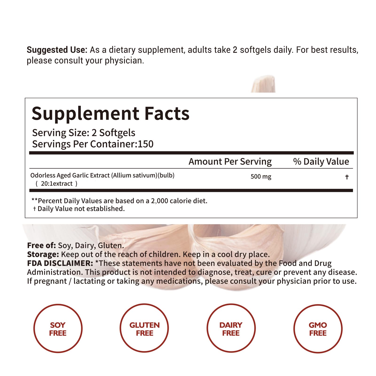 premium herbal garlic softgels