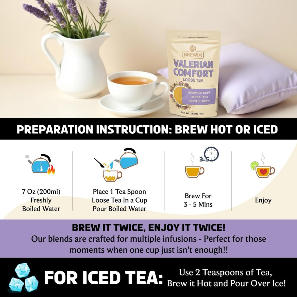 premium herbal infusion BREWIX Valerian Tea