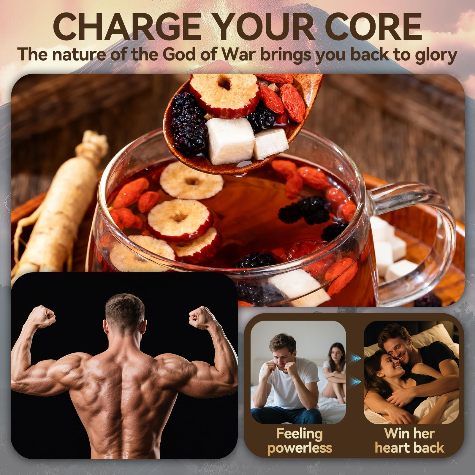 premium herbal infusion with ginseng