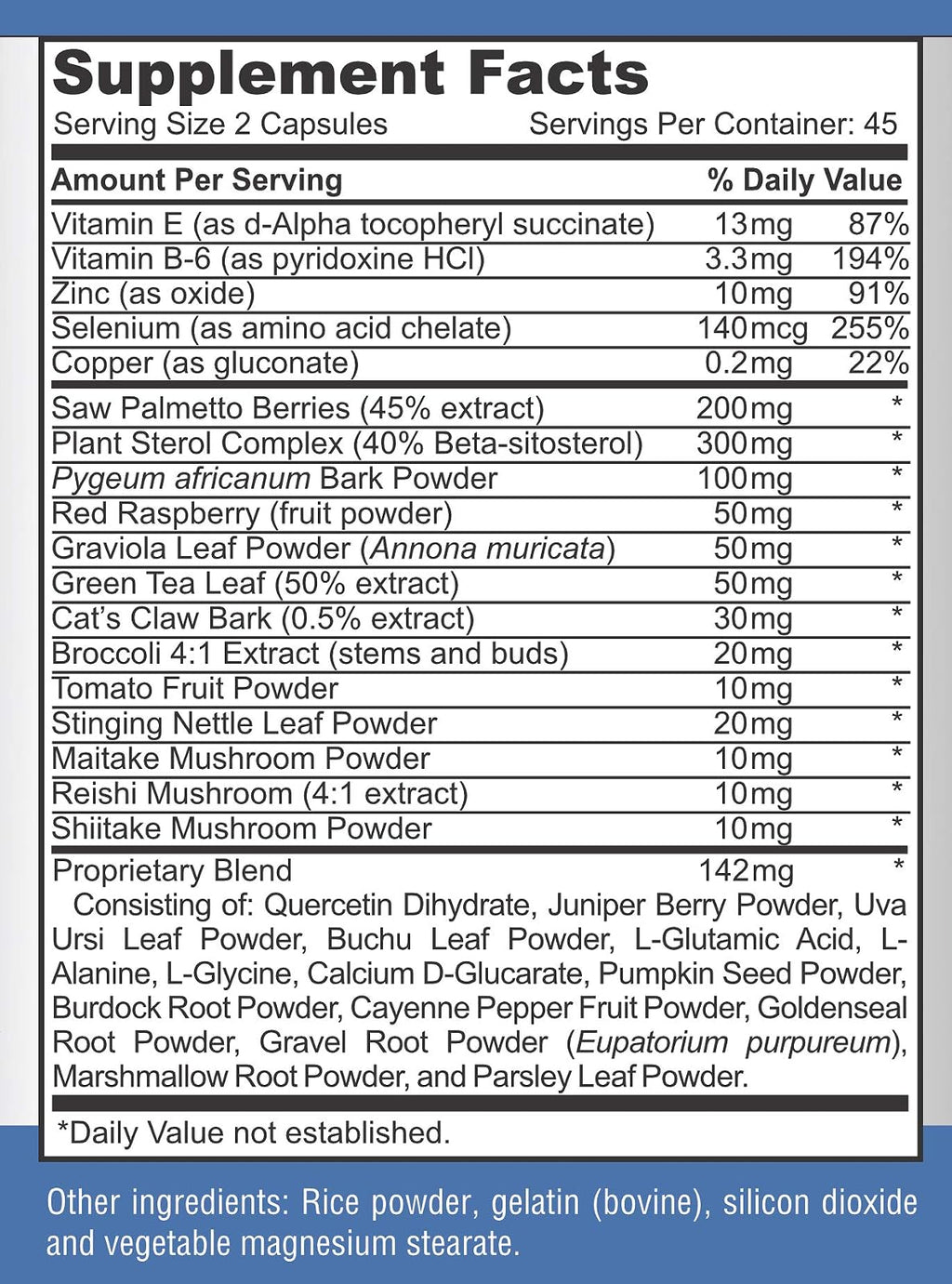 premium herbal prostate support formula
