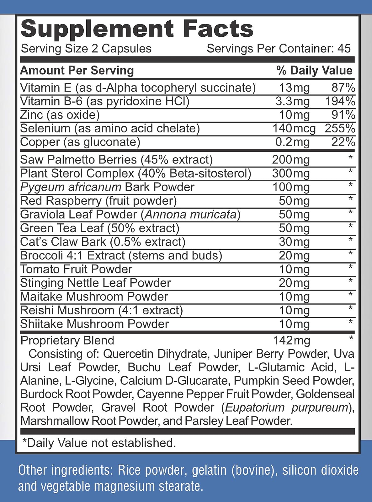 premium herbal prostate support formula