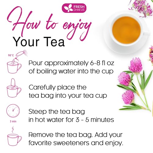 premium herbal tea blend with red clover