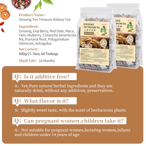 Premium herbal tea with ginseng extract