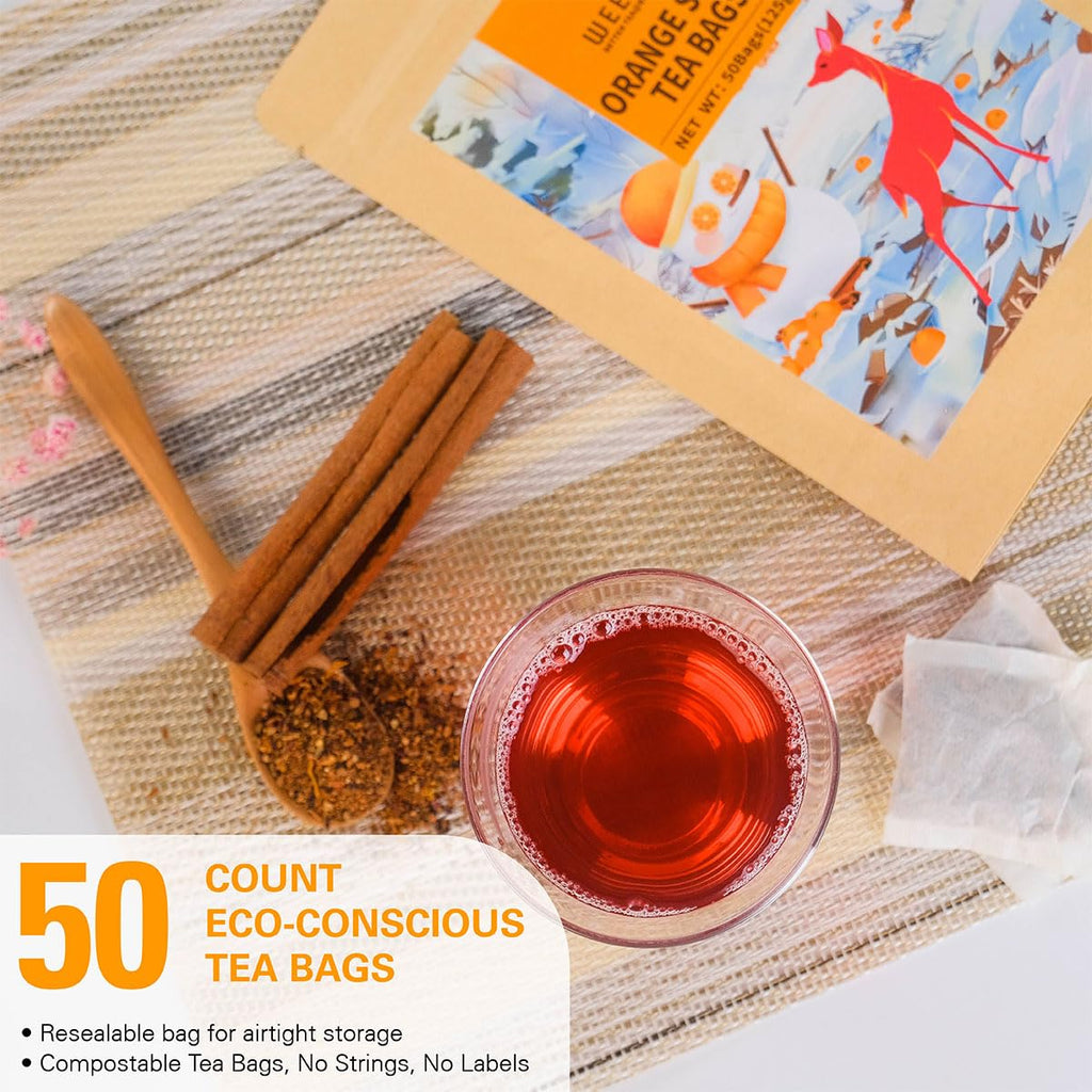 premium herbal tea with orange zest