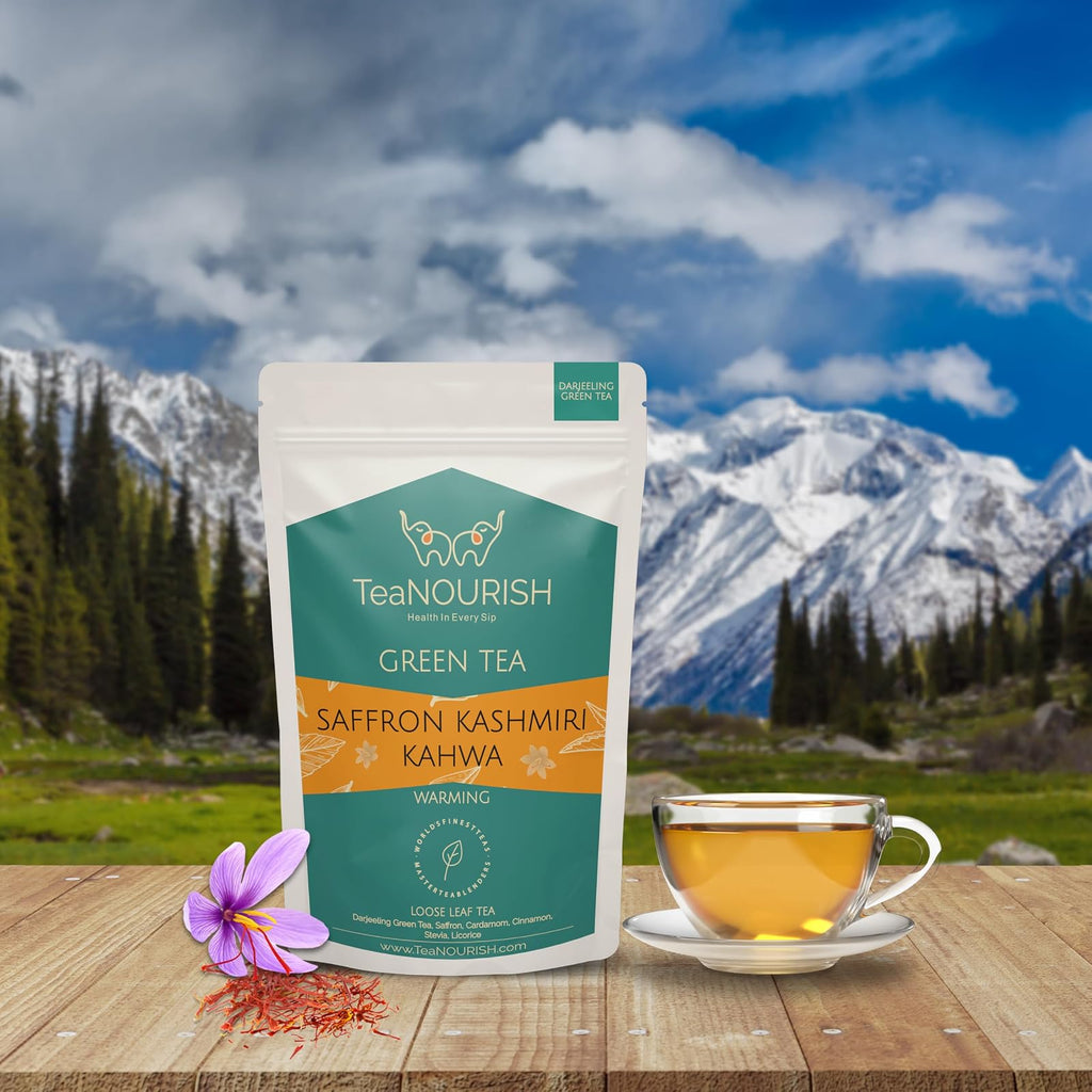 premium herbal tea with saffron