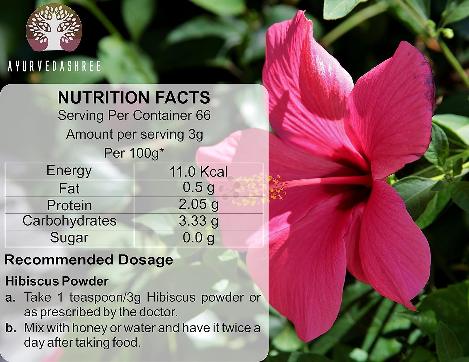 premium hibiscus flower powder for health