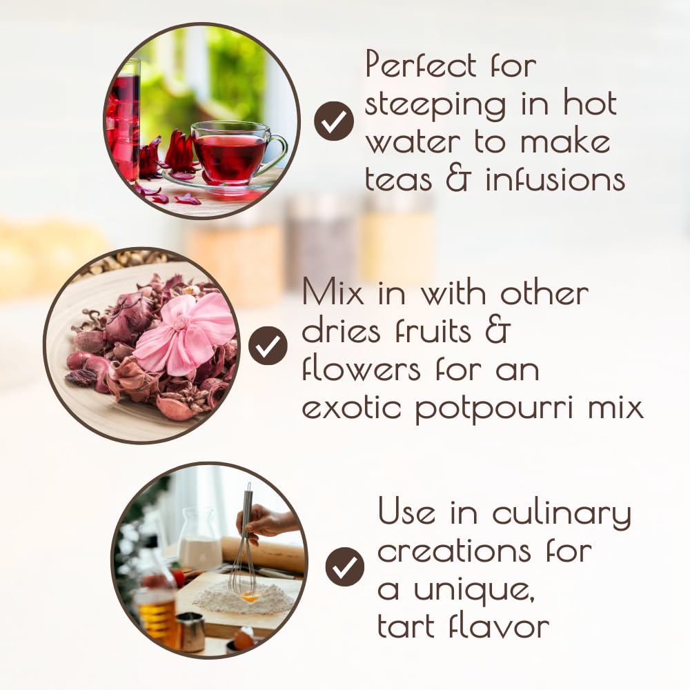 Premium hibiscus flowers for refreshing beverages