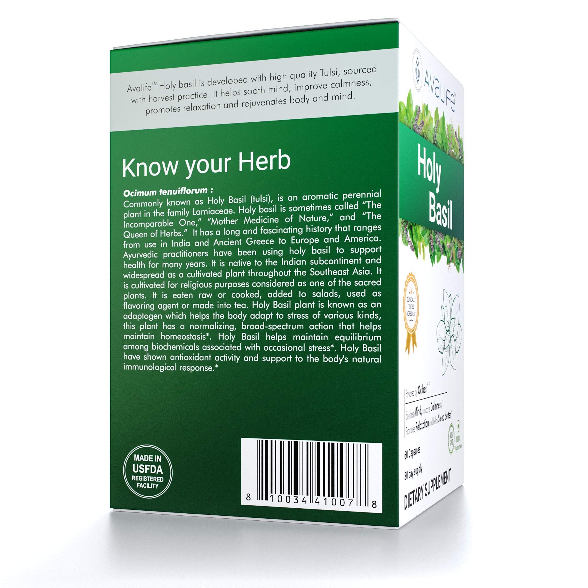 premium holy basil herbal supplement