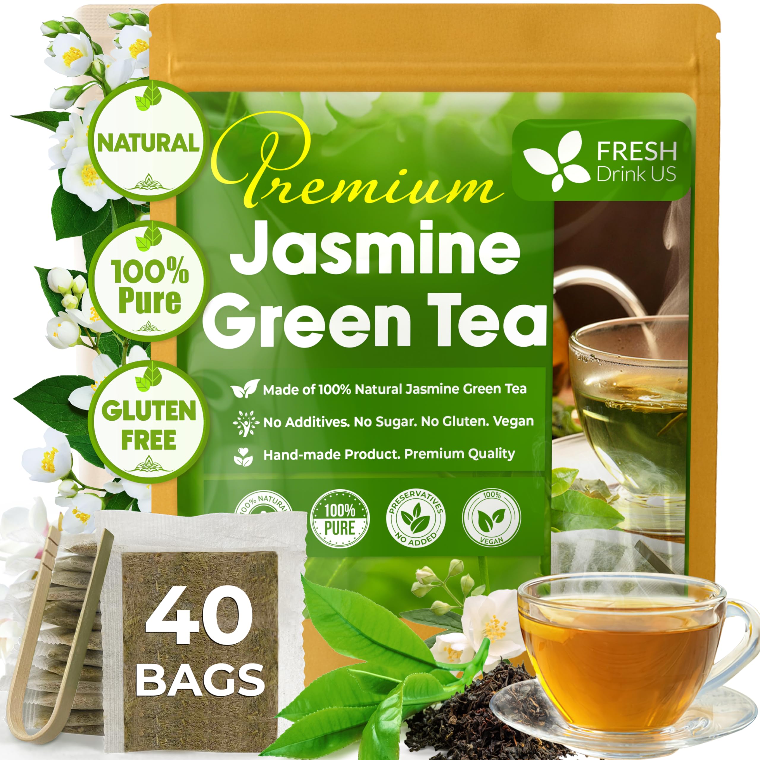 premium jasmine green tea bags