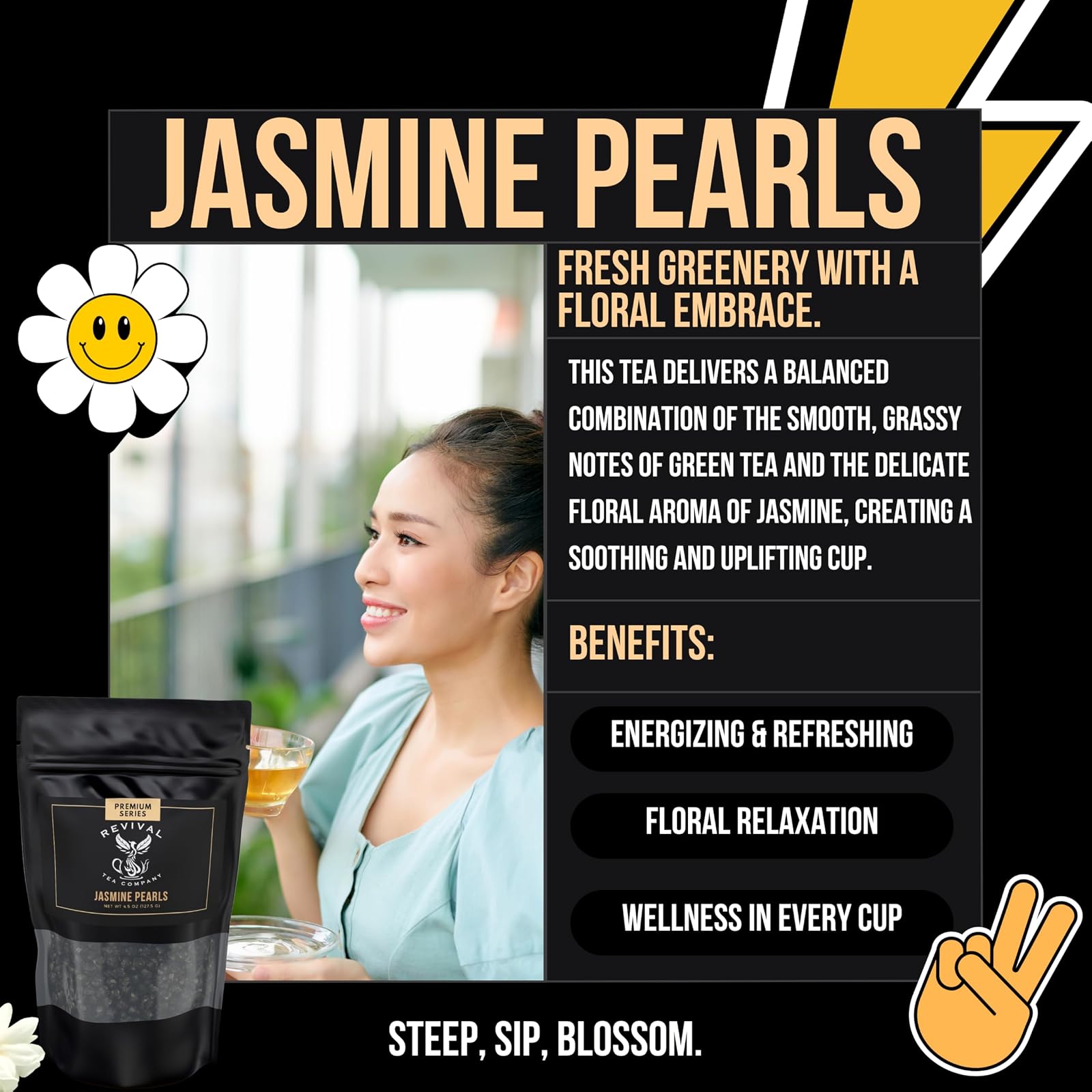 premium jasmine tea pearls for relaxation