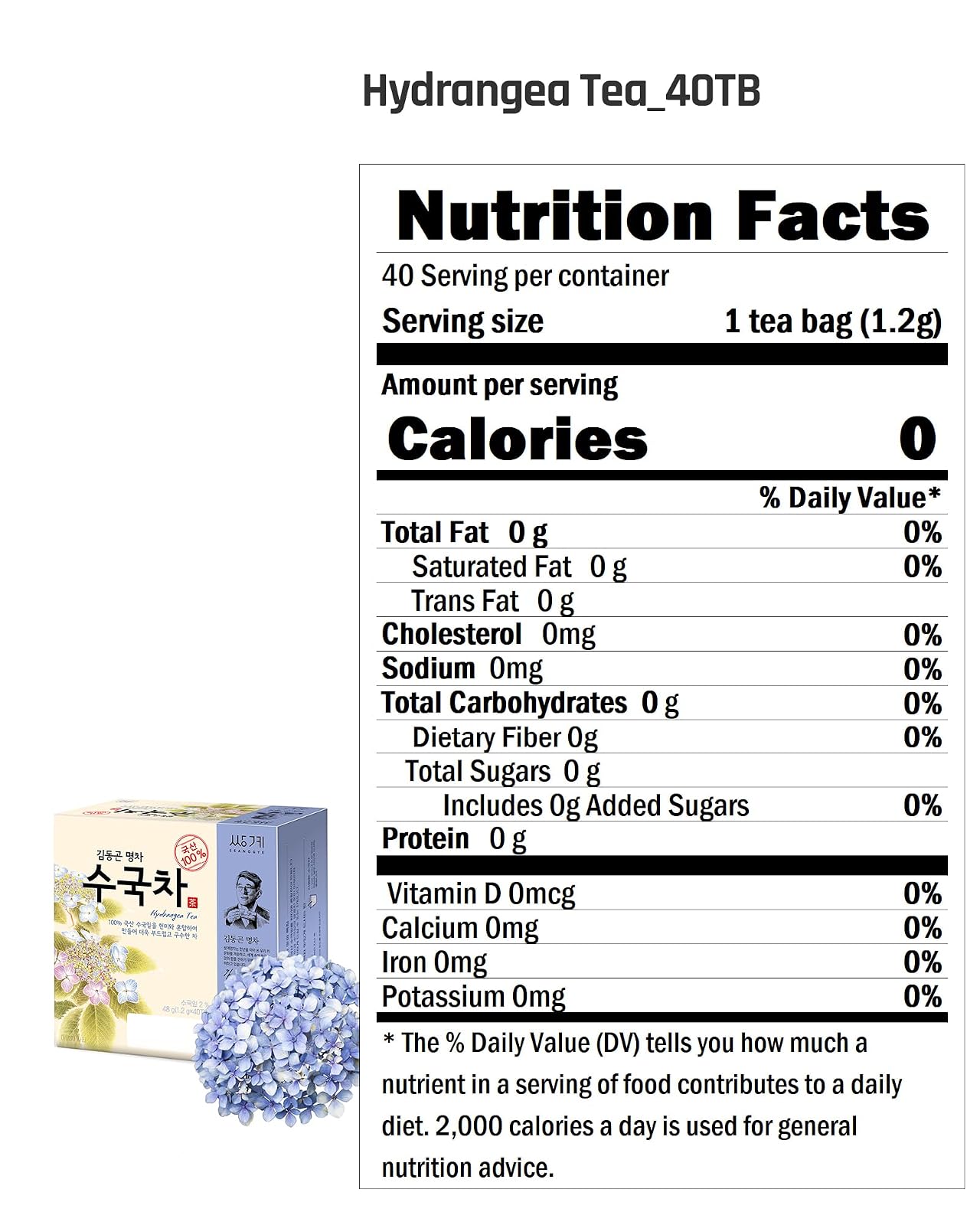 premium Korean Hydrangea tea