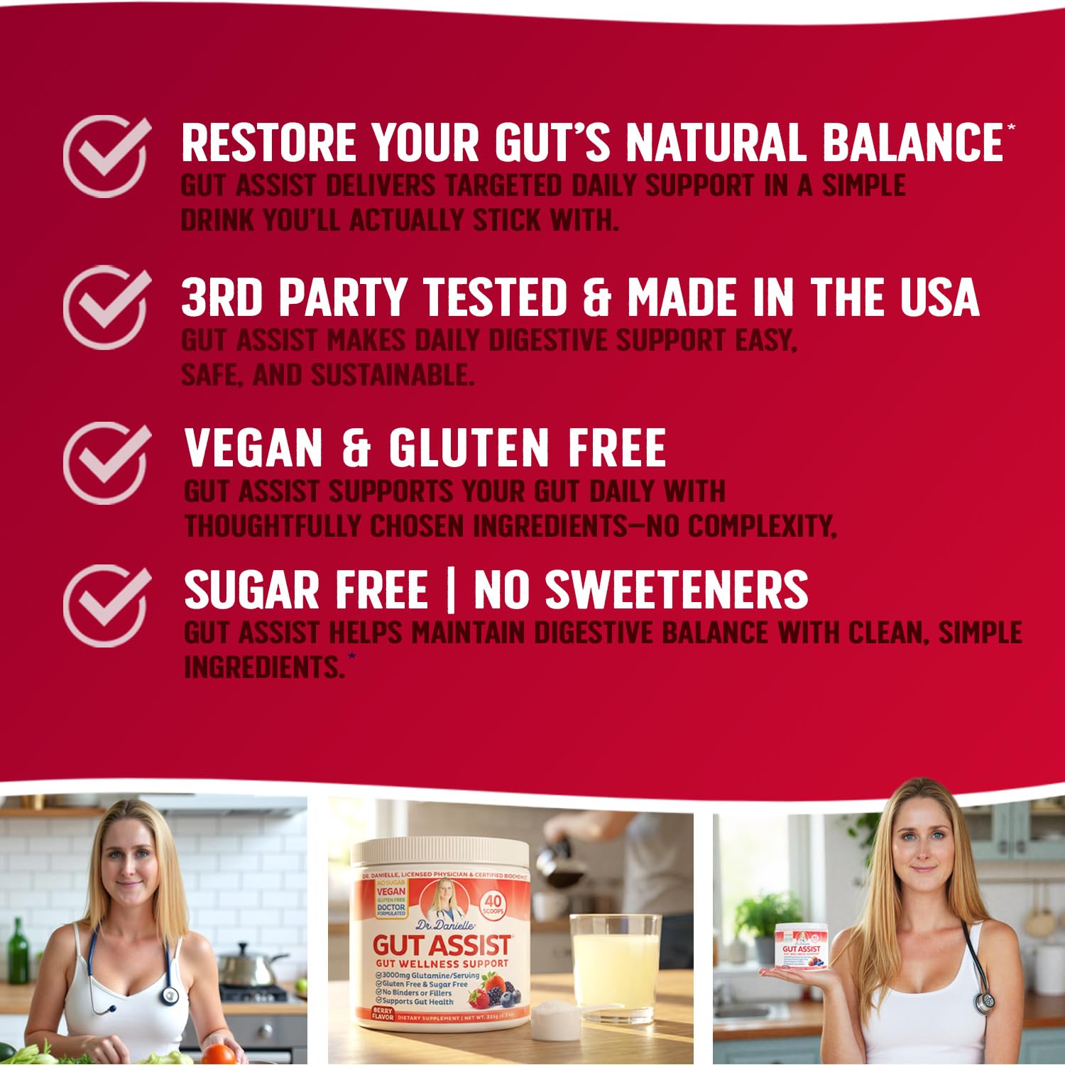 Premium l-glutamine for overall wellness