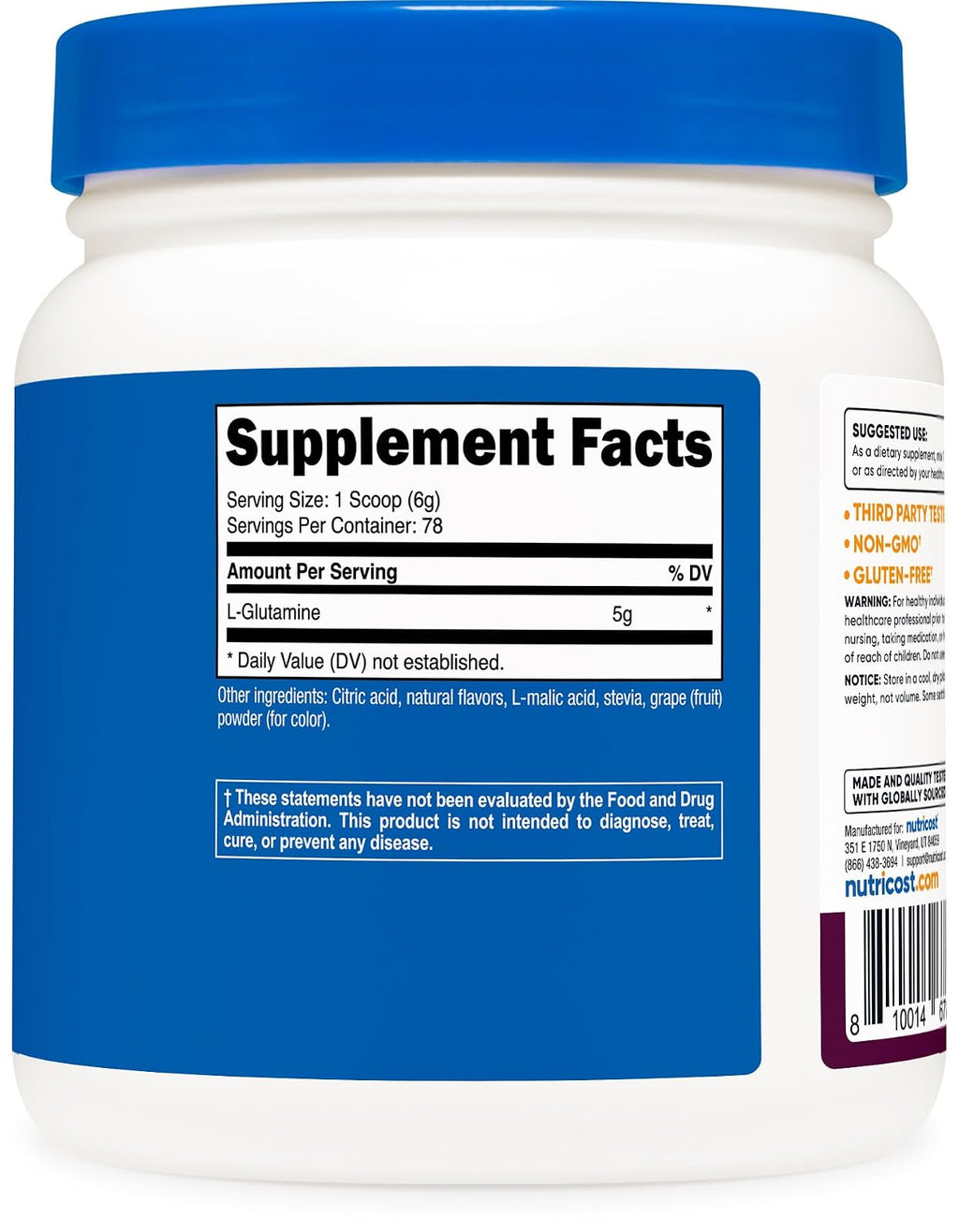 premium l-glutamine for post-exercise