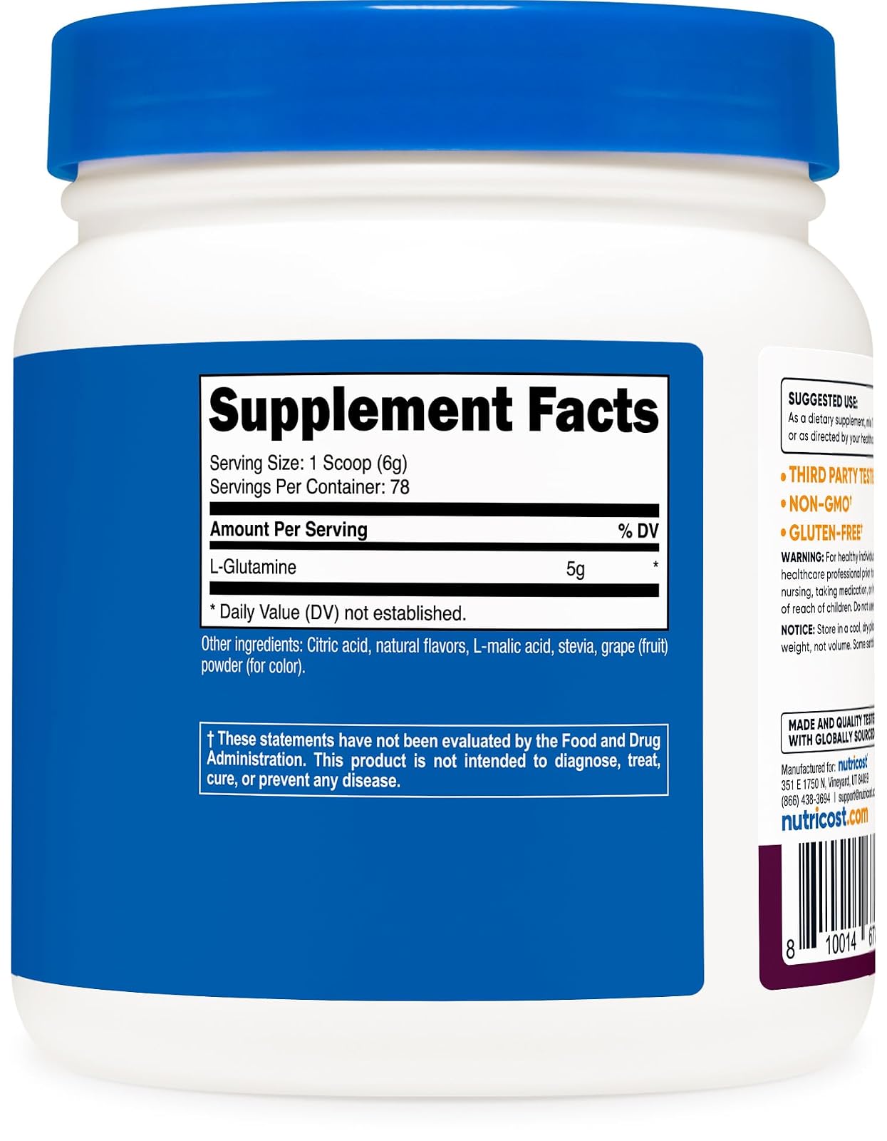 premium l-glutamine for post-exercise