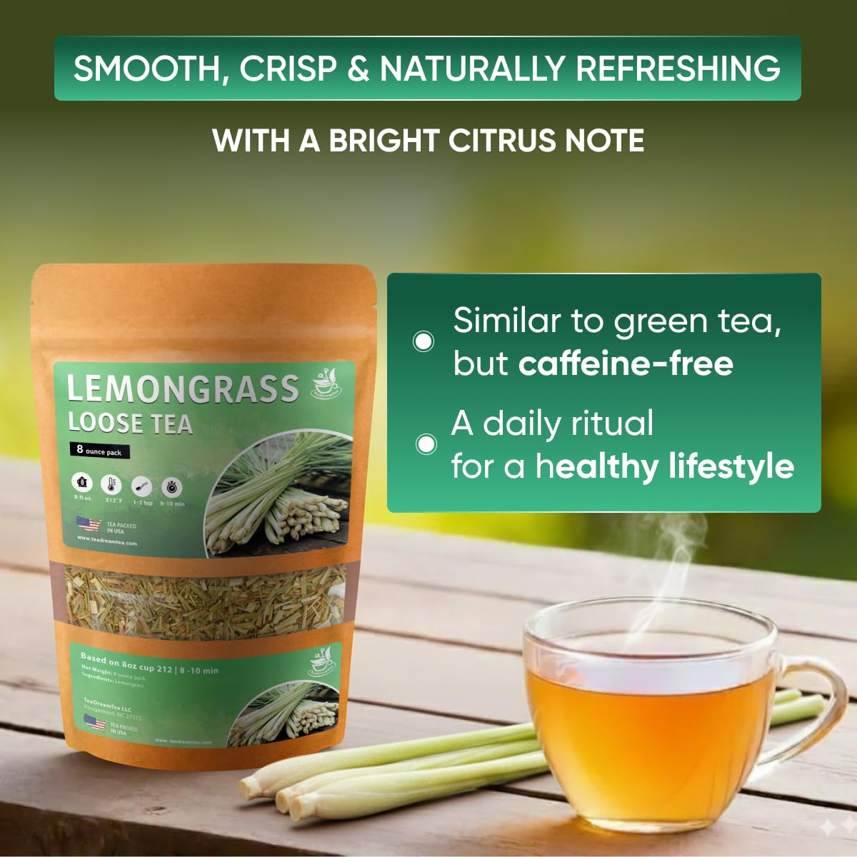 premium lemongrass leaf for brewing