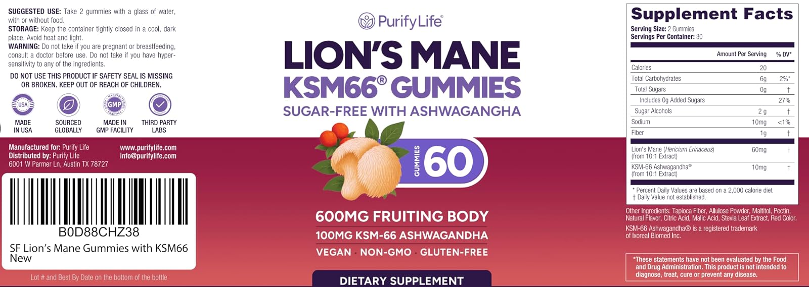 premium lion's mane extract formula