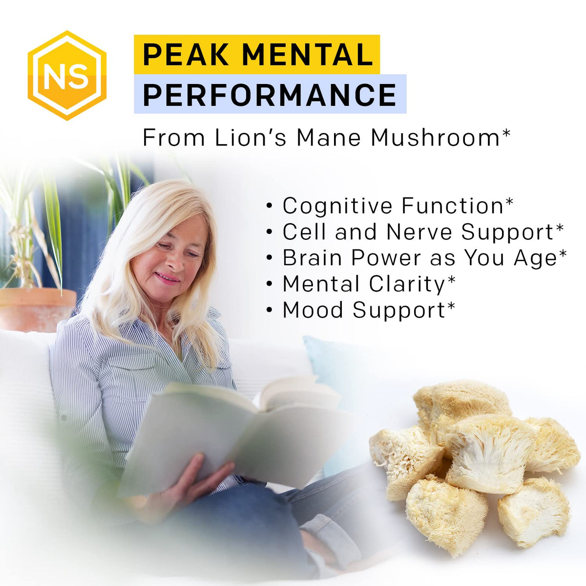 premium lion's mane for overall vitality