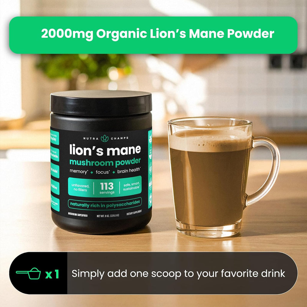 premium lion's mane mushroom supplement