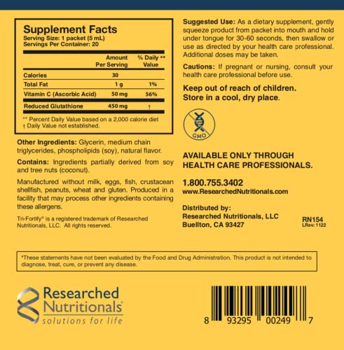 Premium liposomal glutathione supplement