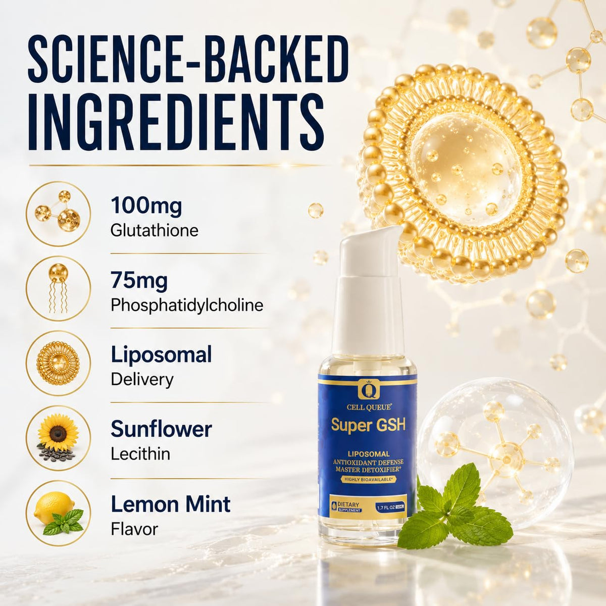 Premium liquid Glutathione absorption