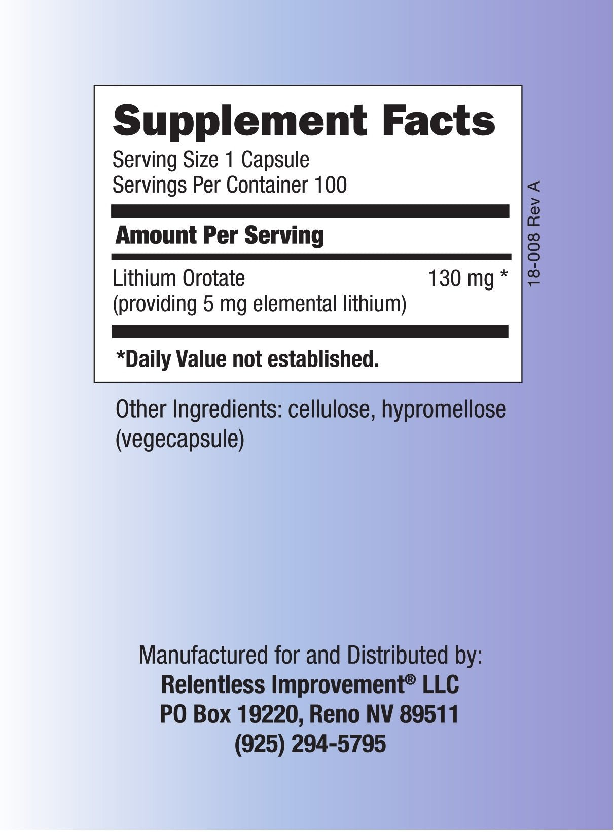 premium lithium orotate formula