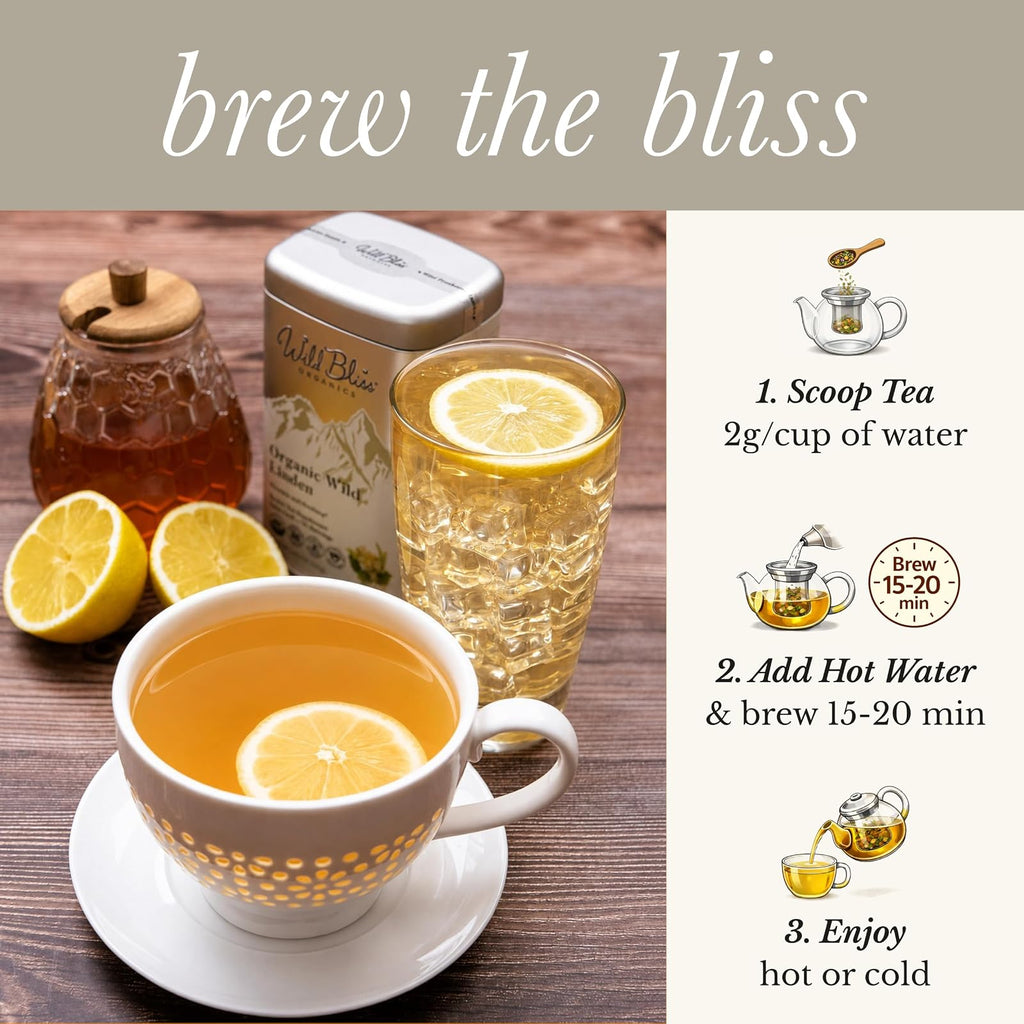 premium loose leaf linden flower infusion