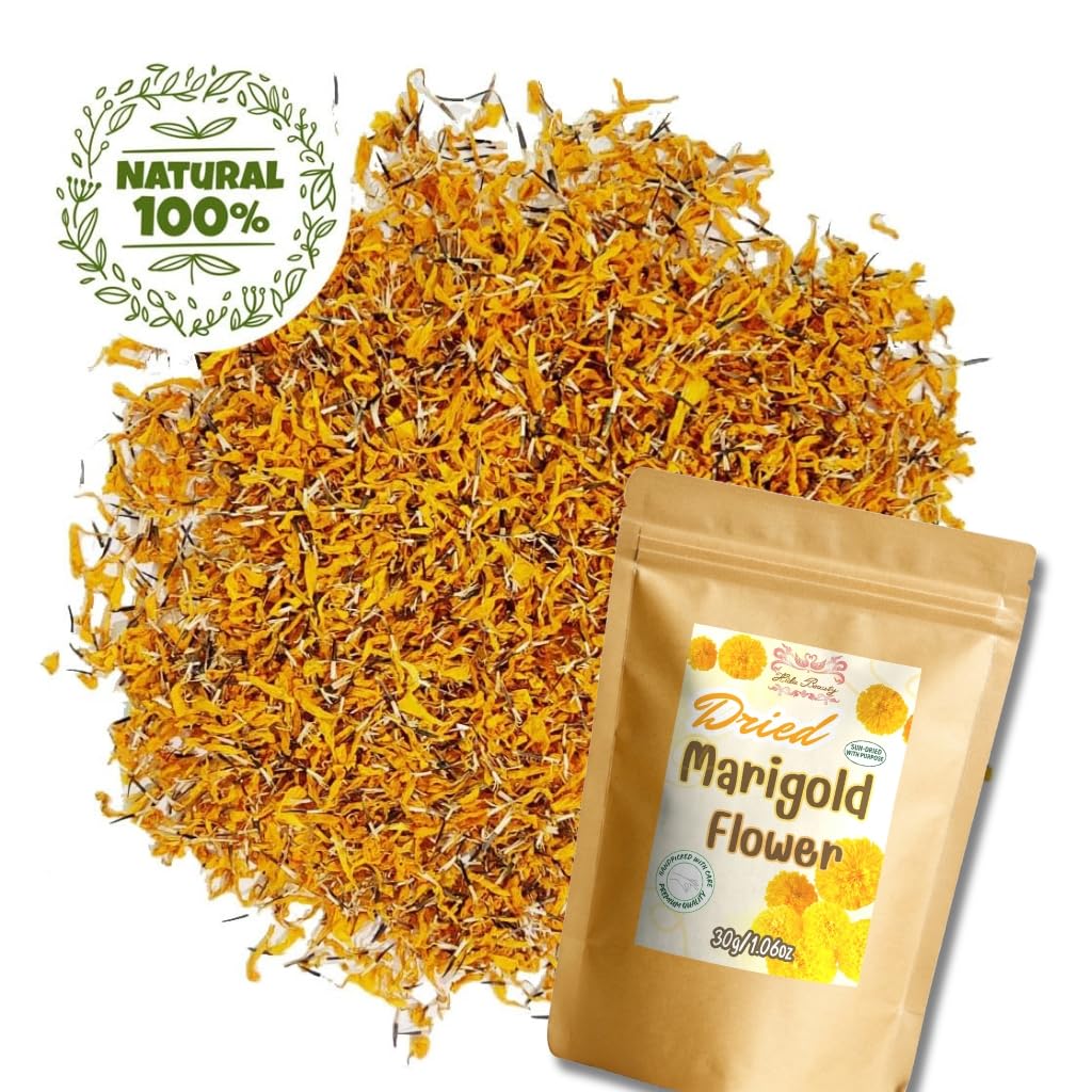 premium marigold flower herbal infusion