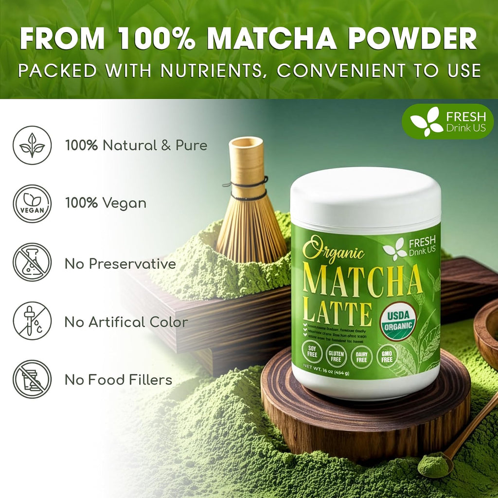 premium matcha latte powder 16 oz