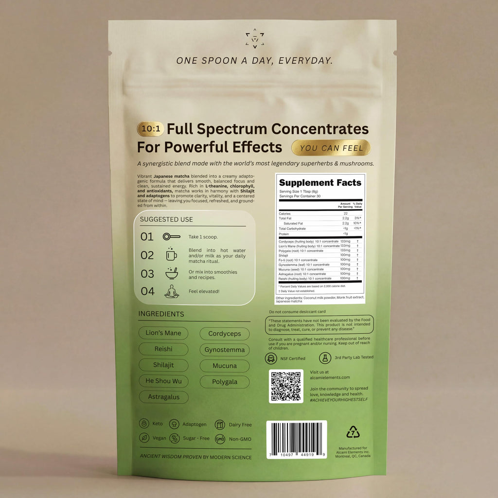 premium matcha mushrooms blend