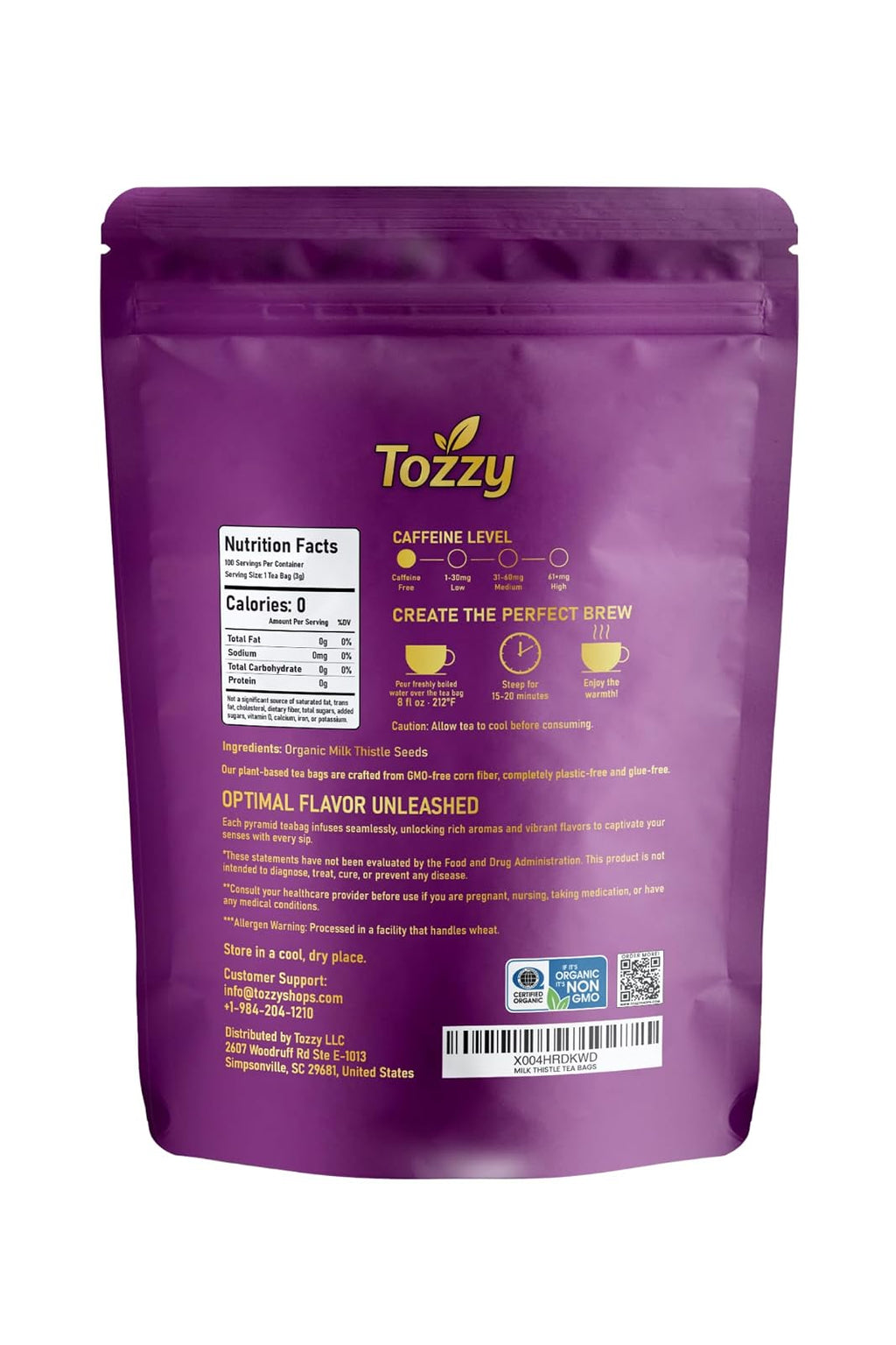 premium milk thistle herbal tea