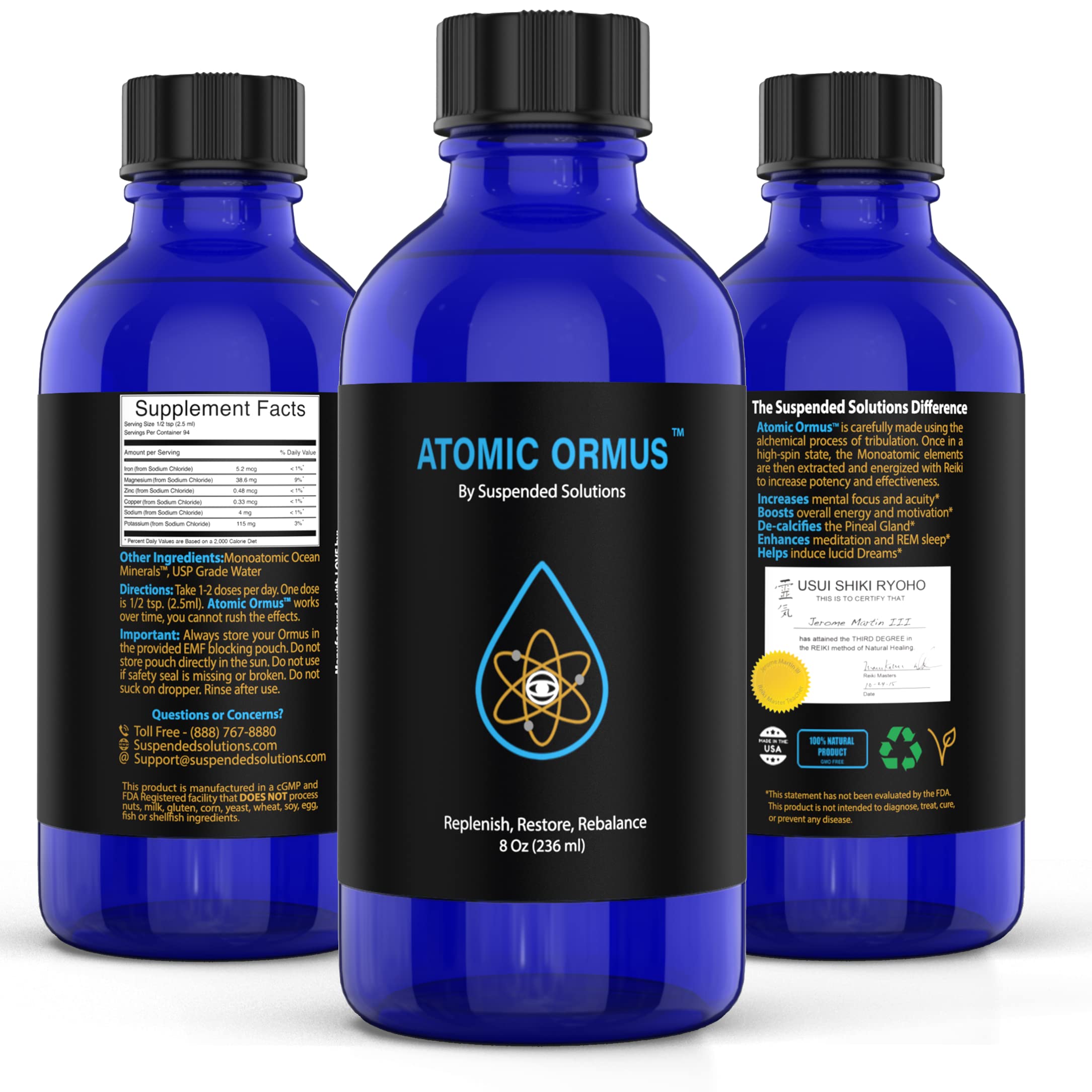 Premium mineral formula with gold