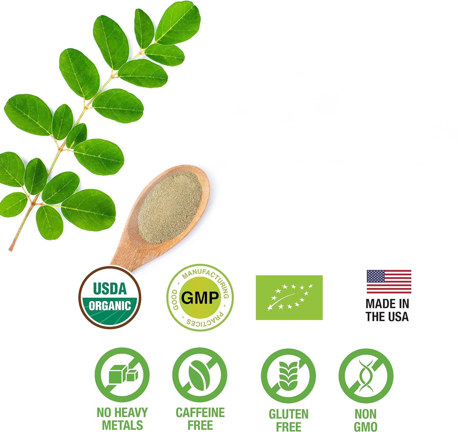 premium moringa leaf powder supplement