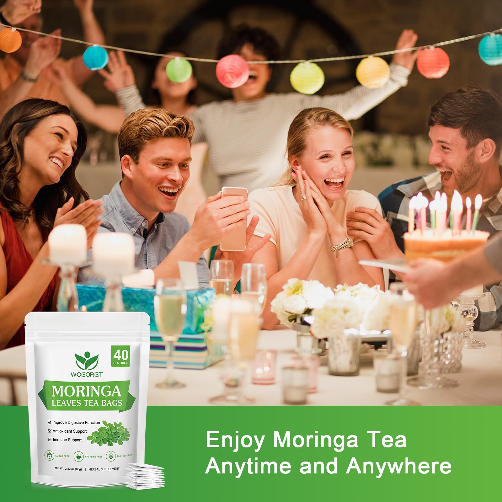 premium moringa tea bags for detox