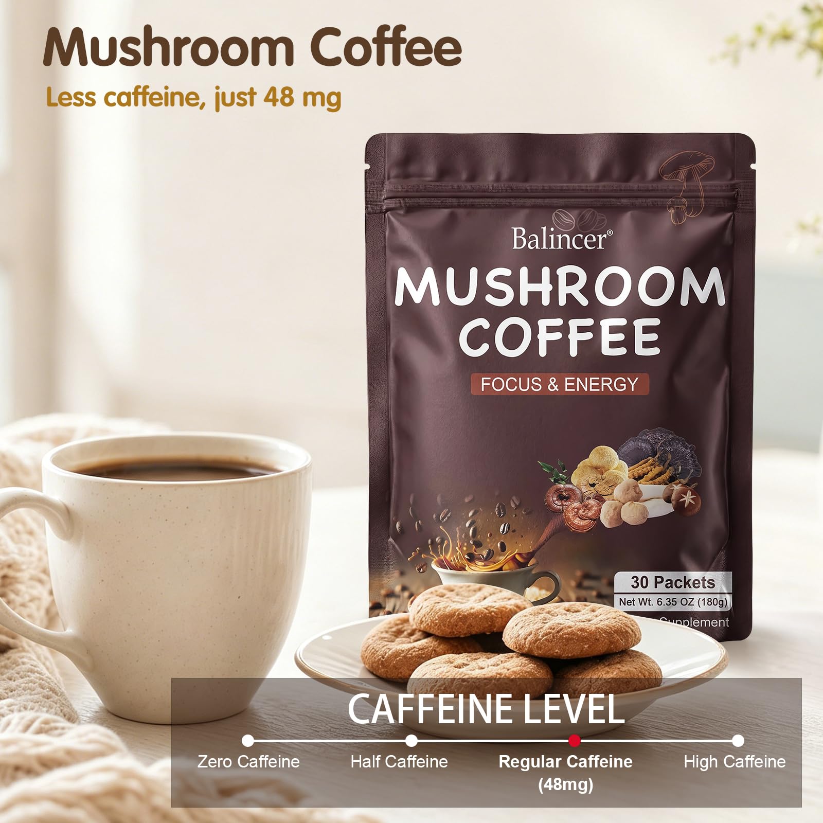 premium mushroom blend coffee experience