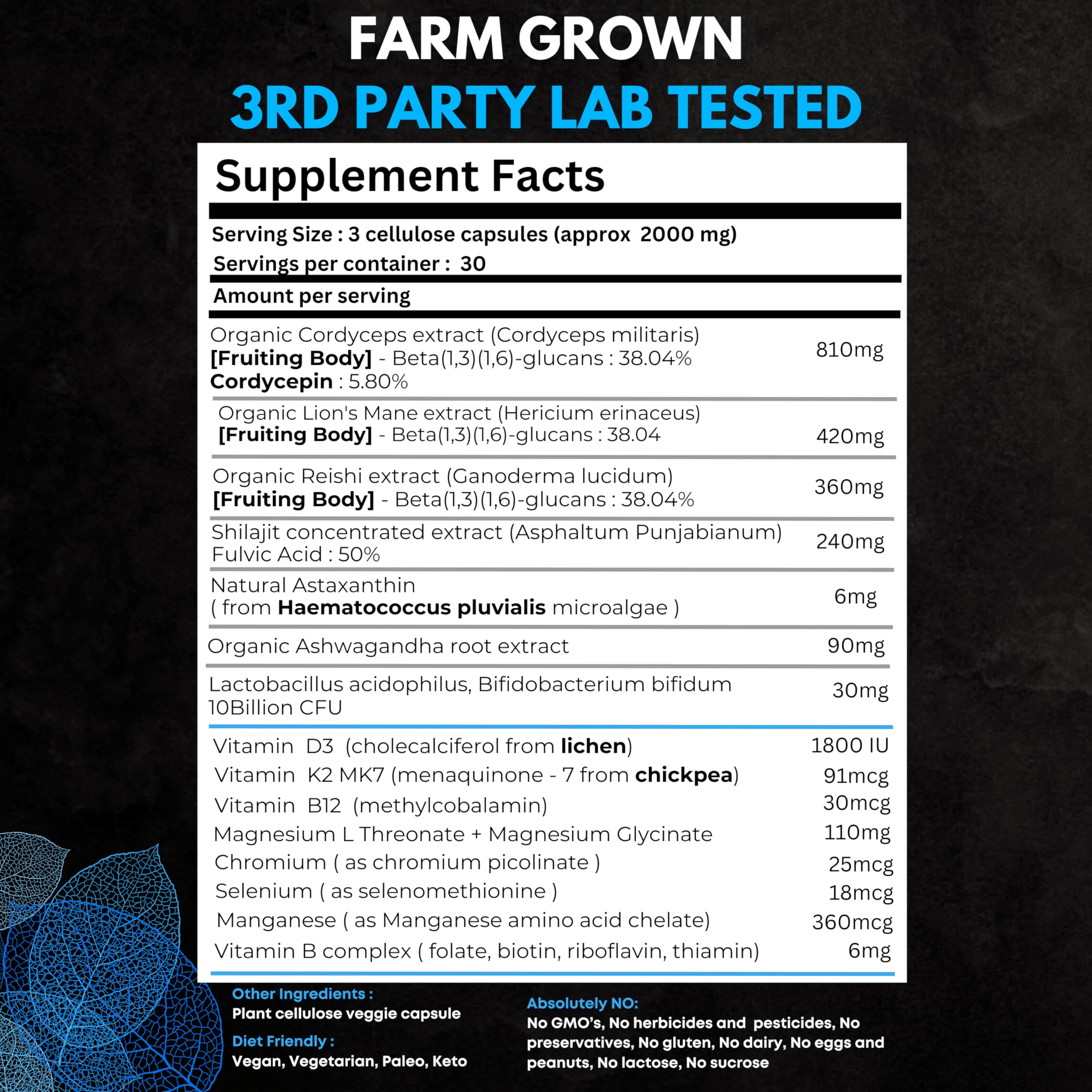 premium mushroom blend for vitality