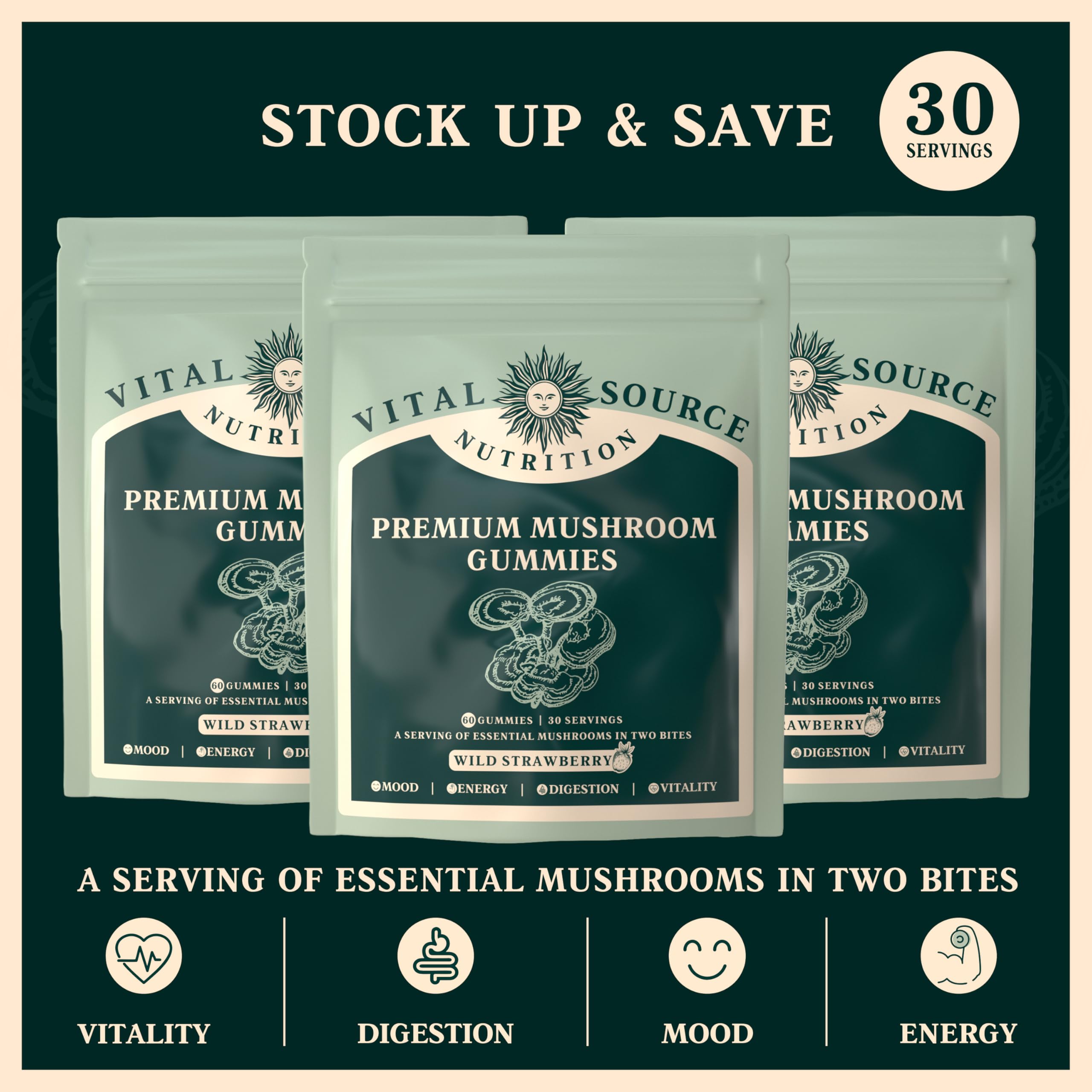 Premium mushroom blend for wellness
