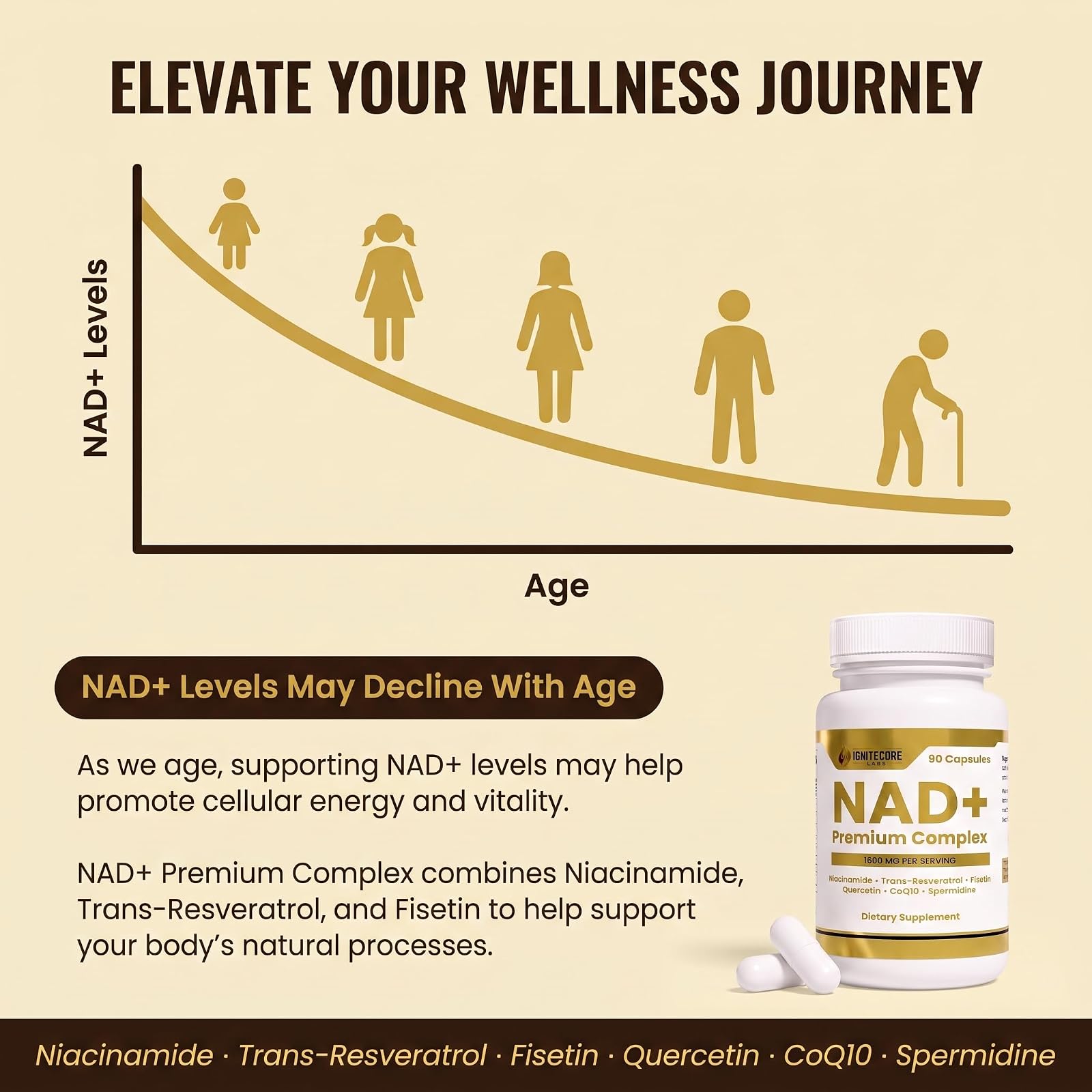 Premium NAD+ formula for enhanced recovery