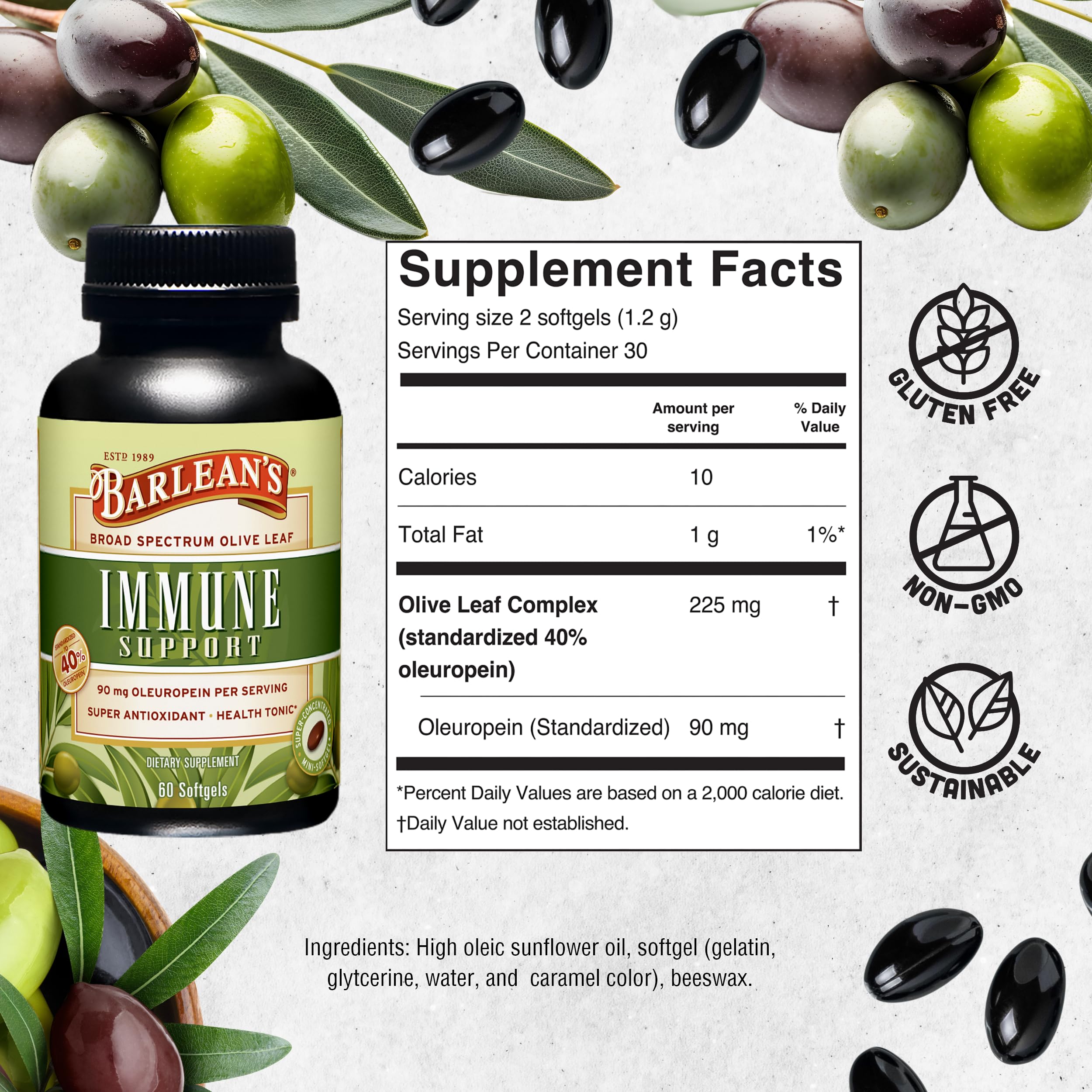 premium olive leaf extract softgels