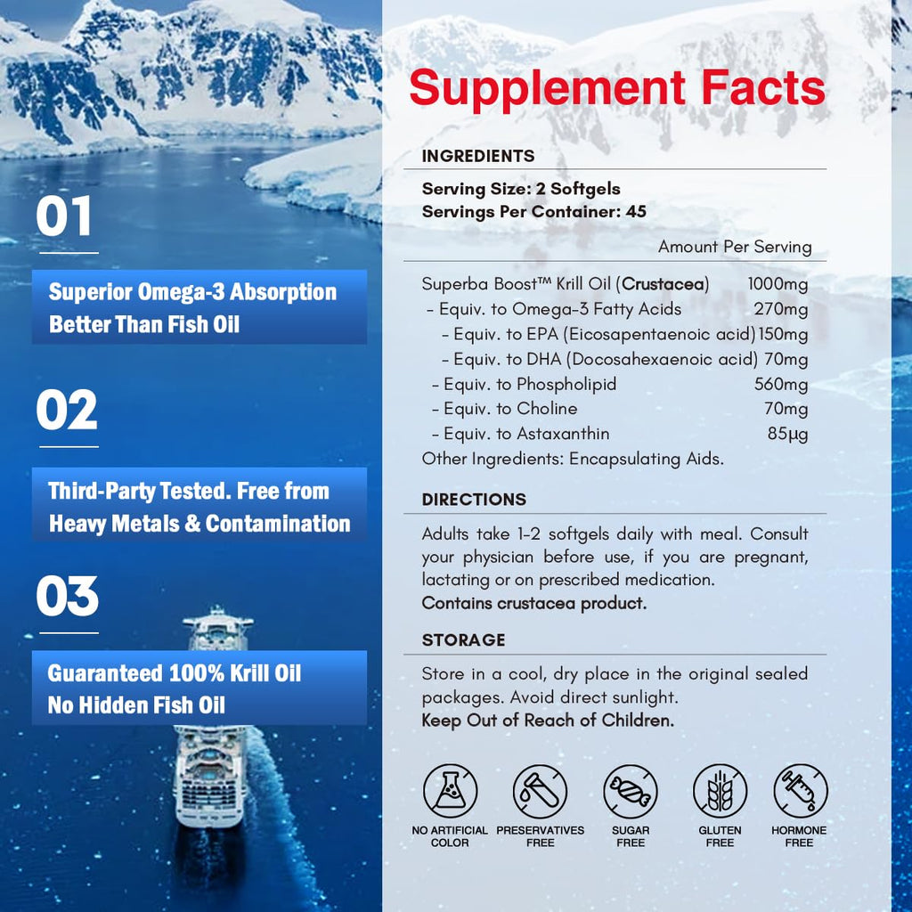 premium omega-3 krill oil capsules