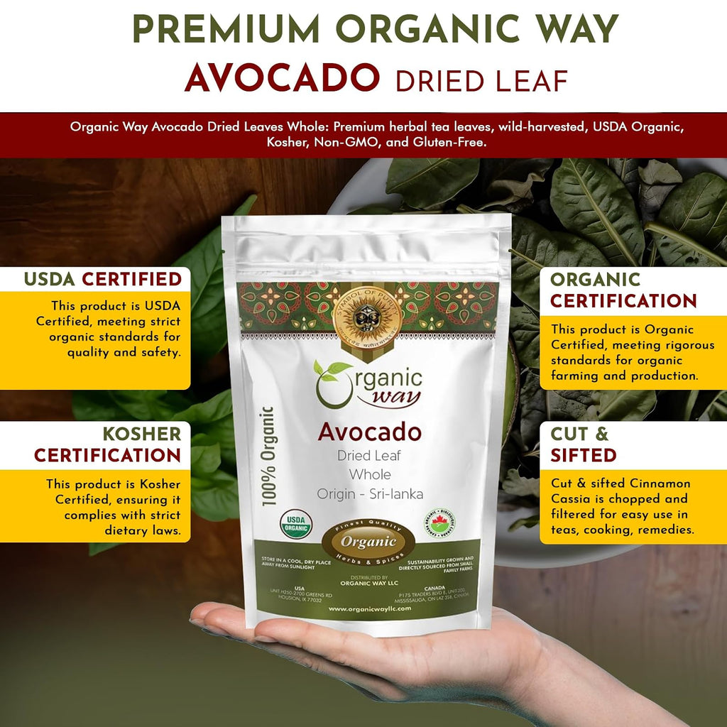 premium organic avocado tea leaves