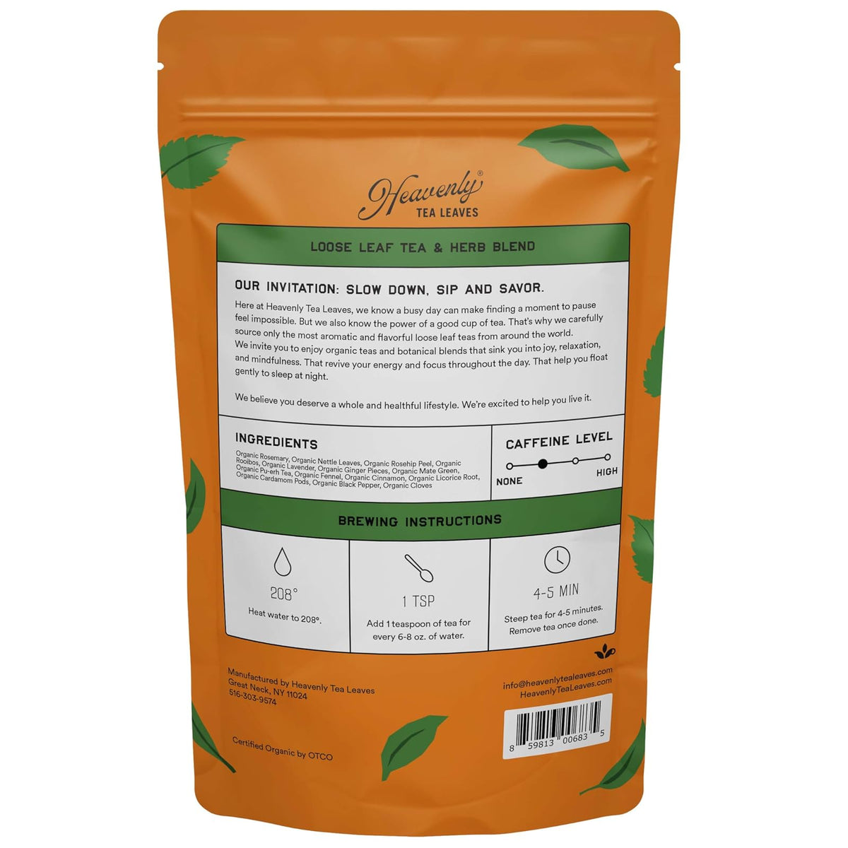 premium organic ginger tea blend