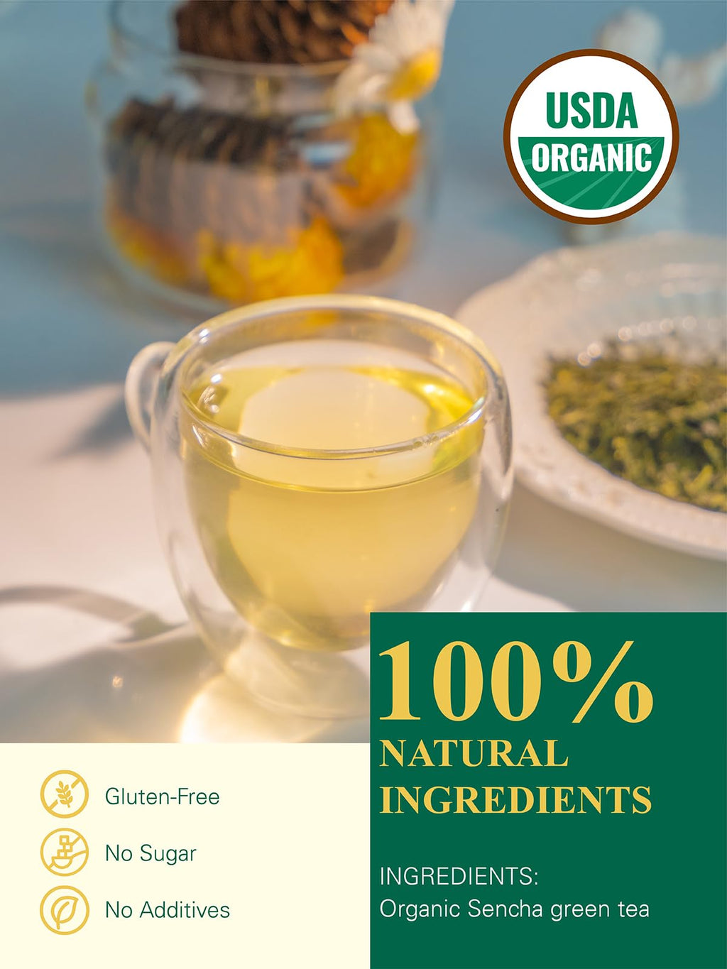 premium organic green tea blend